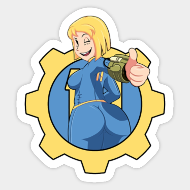 Fallout Sexy Vault Girl Fallout New Vegas Sticker Teepublic